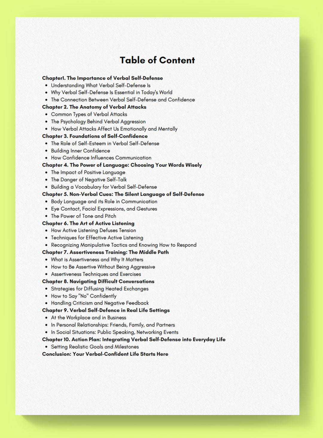 The ultimate Verbal Self-Defense Guide – Mindy